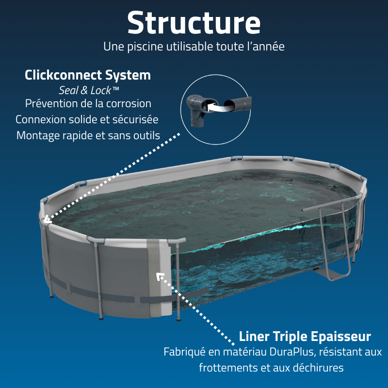 Piscine Tubulaire Ovale Bestway Swim Vista 549x274 Rotin | Bestway
